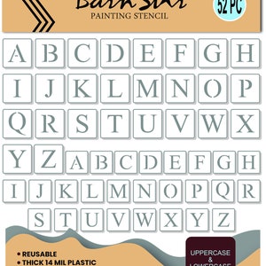 Times New Roman Letter Stencil Kit Reusable Stencils 2 Sized Alphabets ...