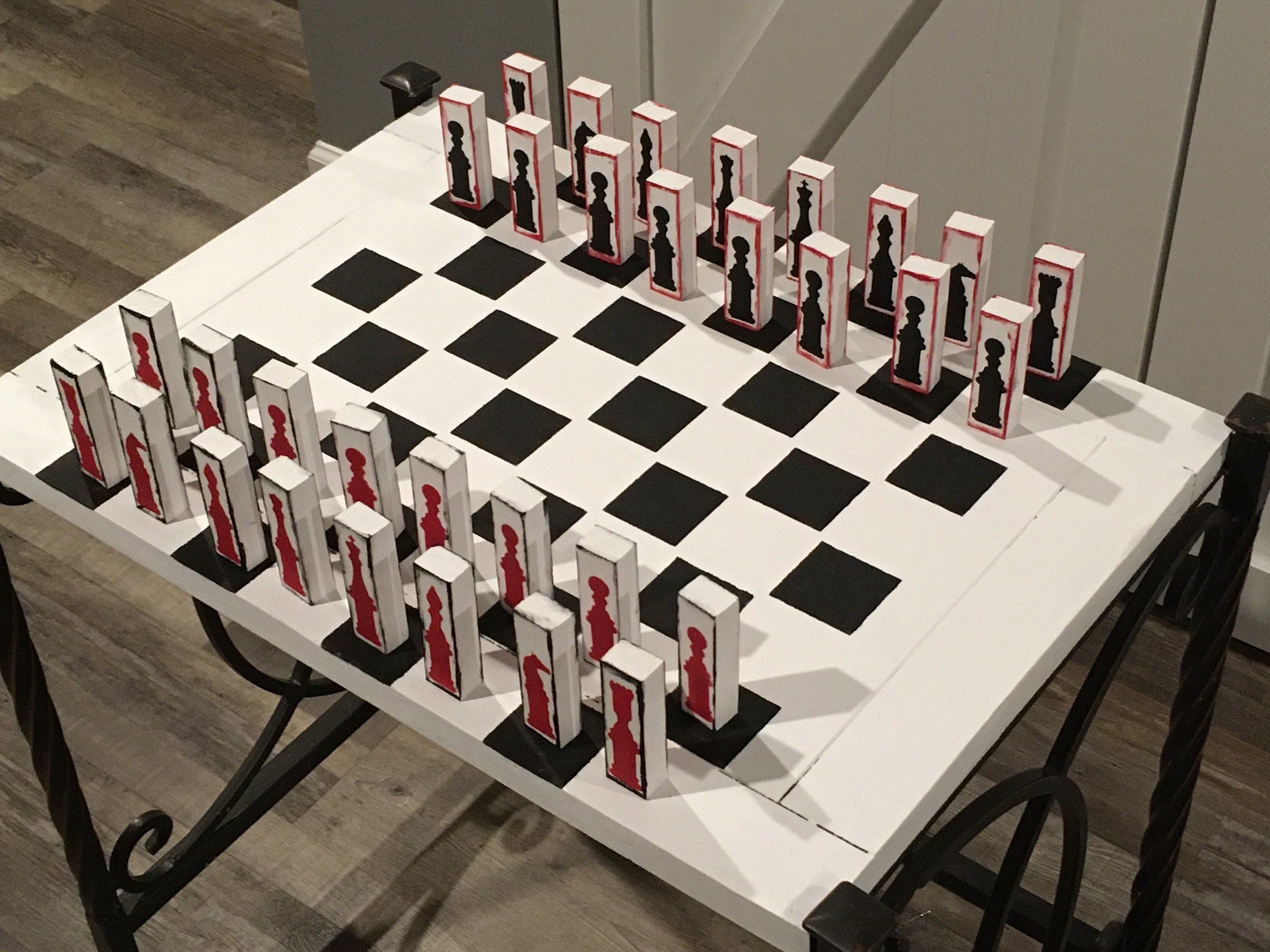 Chess Board Stencil With Pawns Game Set Kit Paint Your Own | Etsy