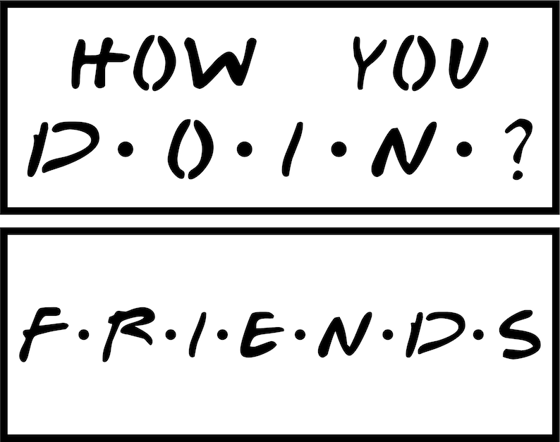 Friends Stencil Bundle - Paint Your Own Sign Sign - Reusable Plastic ...