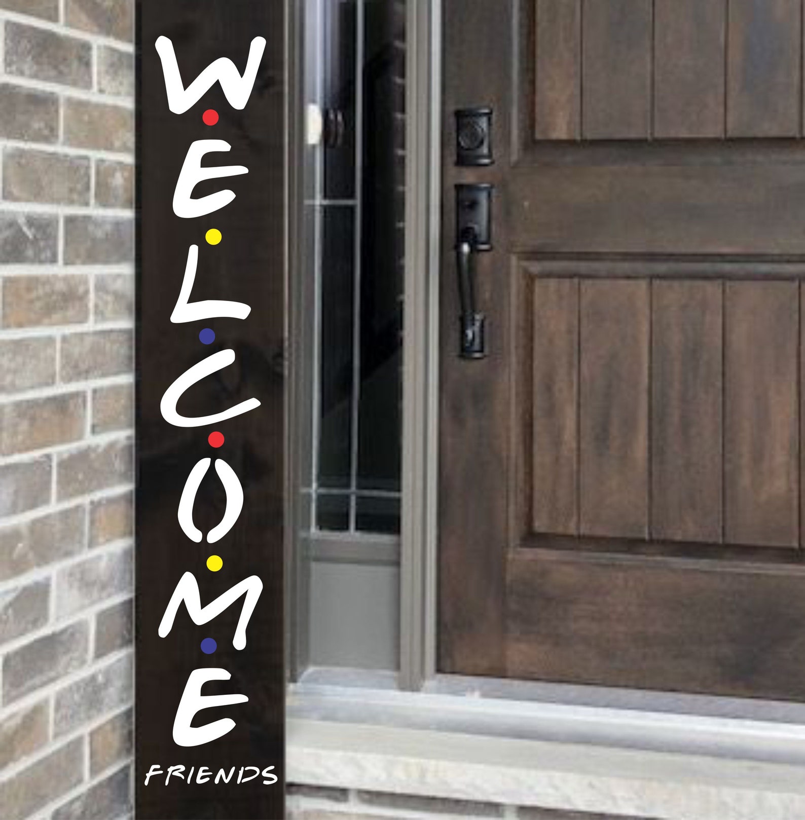 Welcome Friends Stencil Porch Sign Kit - Reuseable - Vertical - Etsy