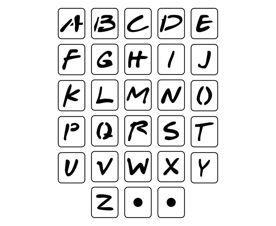Friends Font Alphabet Stencil Kit .6 Inch Letters Paint - Etsy