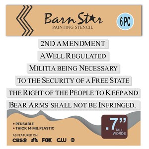 2nd Amendment Reusable Stencil Kit, Paint Your Own Wood Sign, 4th of ...