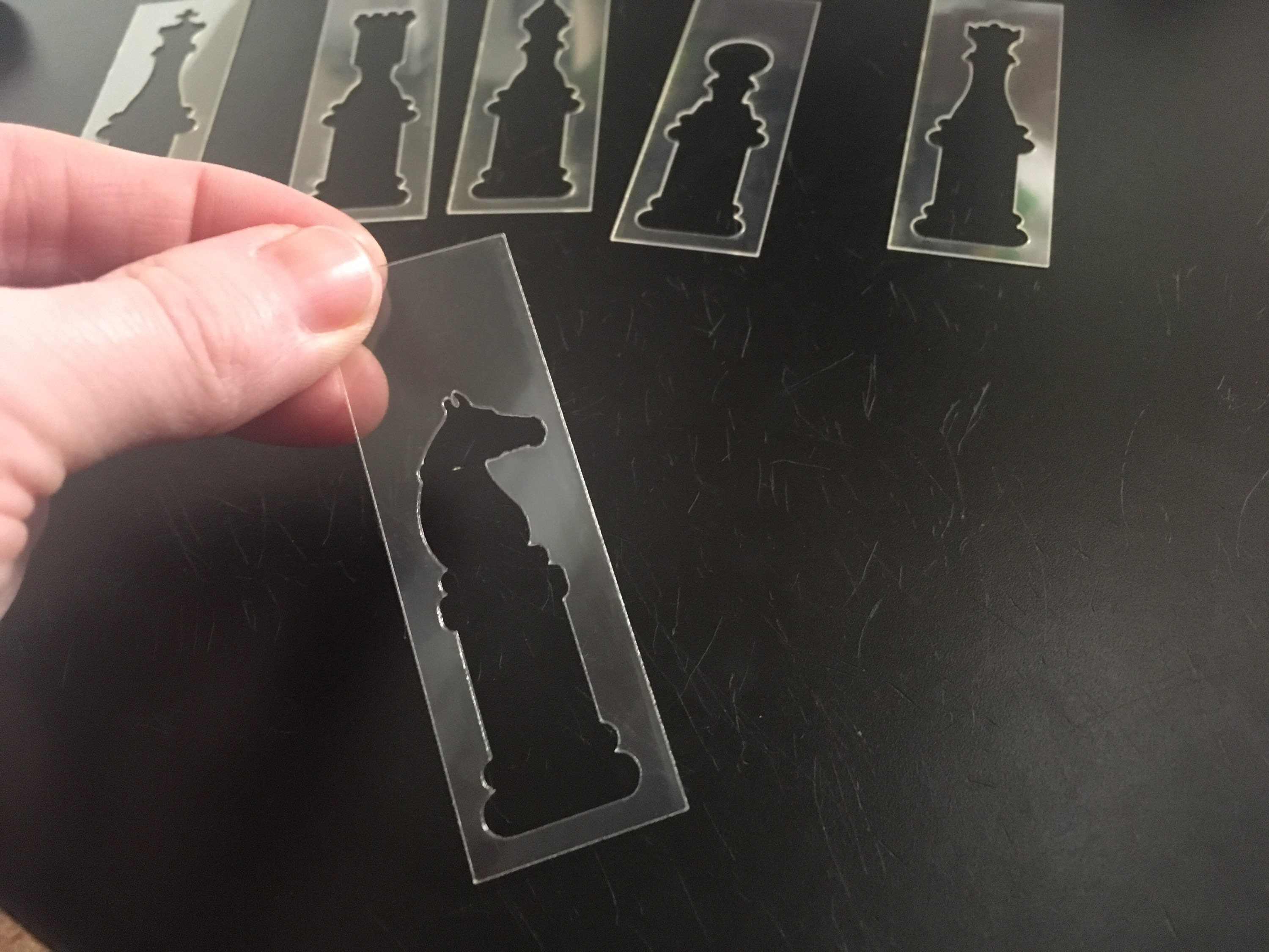 Chess Board Stencil With Pawns Game Set Kit Paint Your Own | Etsy