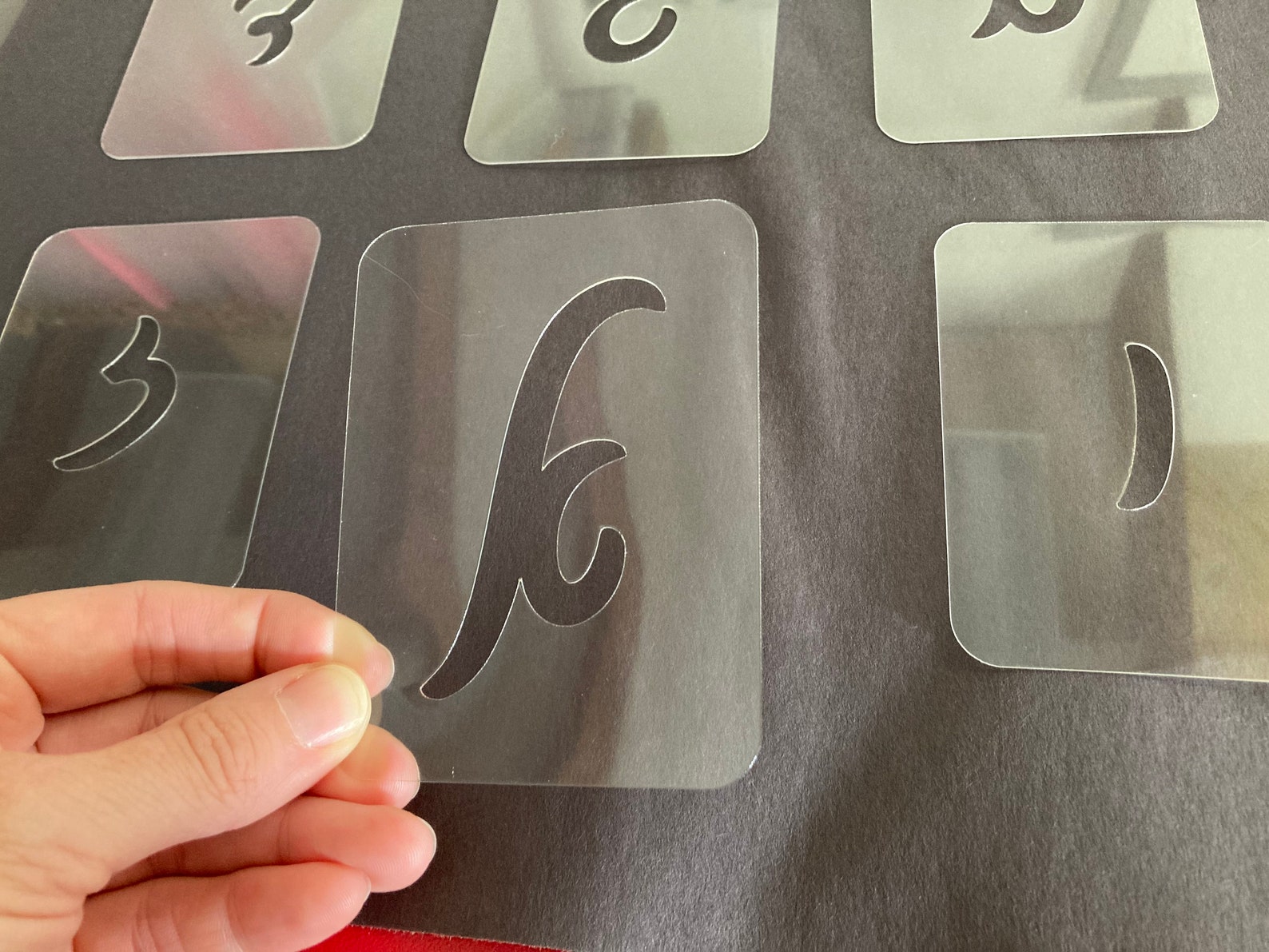 Hebrew Script Alphabet Letters Stencil Kit - Reusable - Paint Your Own ...