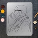 Praying Church Man Stencil for Paint Parties, Handsome Man - Reusable ...