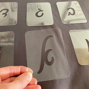 Hebrew Script Alphabet Letters Stencil Kit - Reusable - Paint Your Own ...