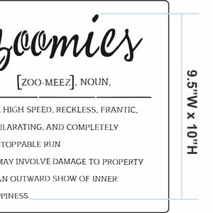 Zoomies Painting Stencil, Home Decor Sign Template, Dog Decor, Pet Sign ...
