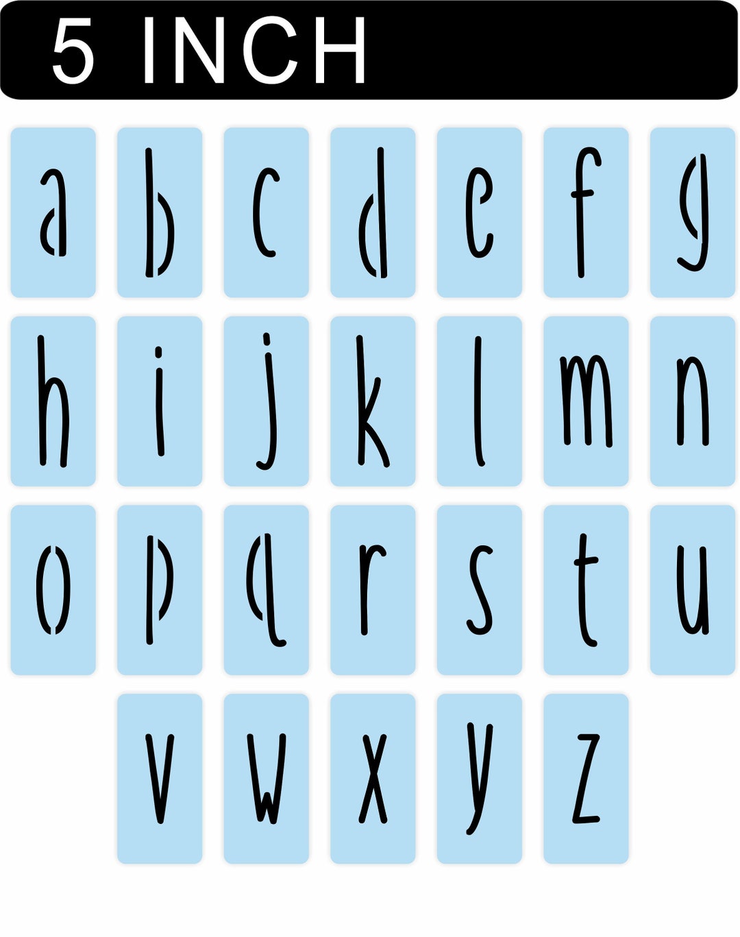 5 Inch Farmhouse Stencil Letters- Lowercase - Reusable - Paint Your Own ...