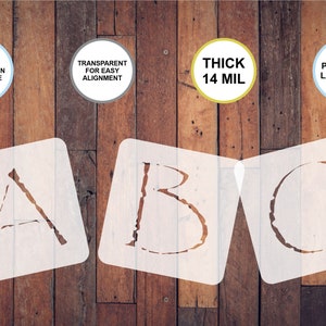 Papyrus Alphabet Letters Stencil Kit - Reusable - Choose Your Size ...