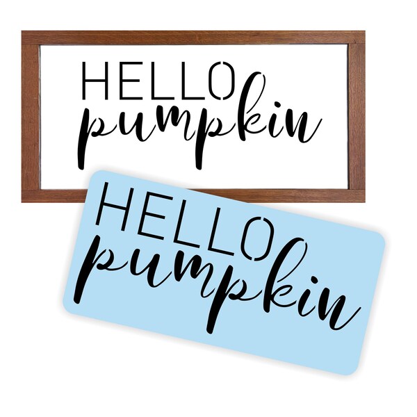 Hello Stencil - Etsy