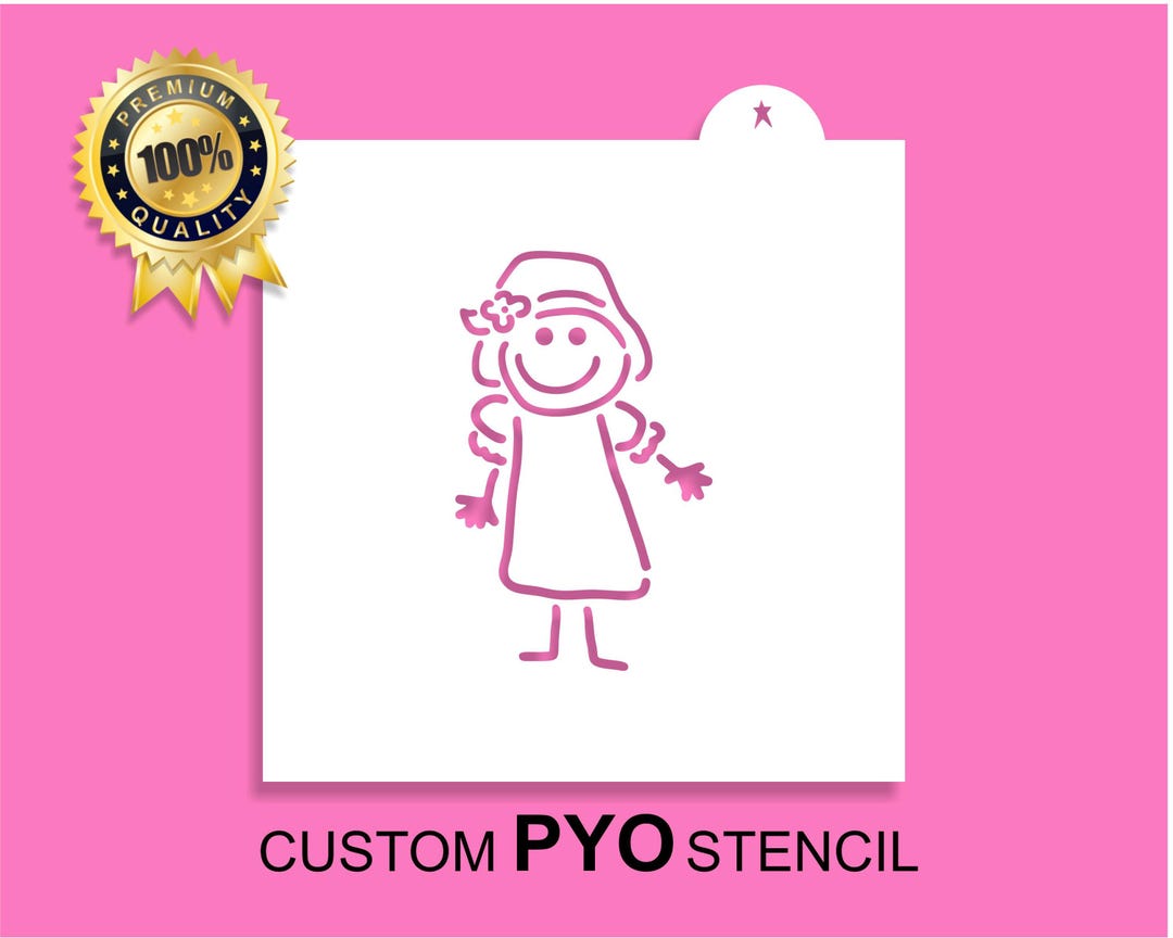 Custom PYO Cookie Stencil, Personalize Kids Cookies for Edible Painting ...