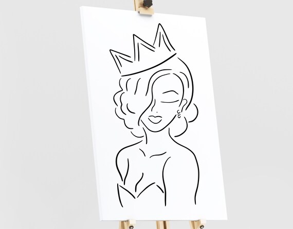 Queen Woman Crown Stencil for Paint Parties Pretty Woman - Etsy