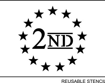 2nd Amendment Reusable Stencil Kit Paint Your Own Wood Sign | Etsy
