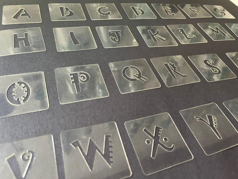 Jokerman Letter Stencils, Full Alphabet Reusable Templates, Wood Sign ...