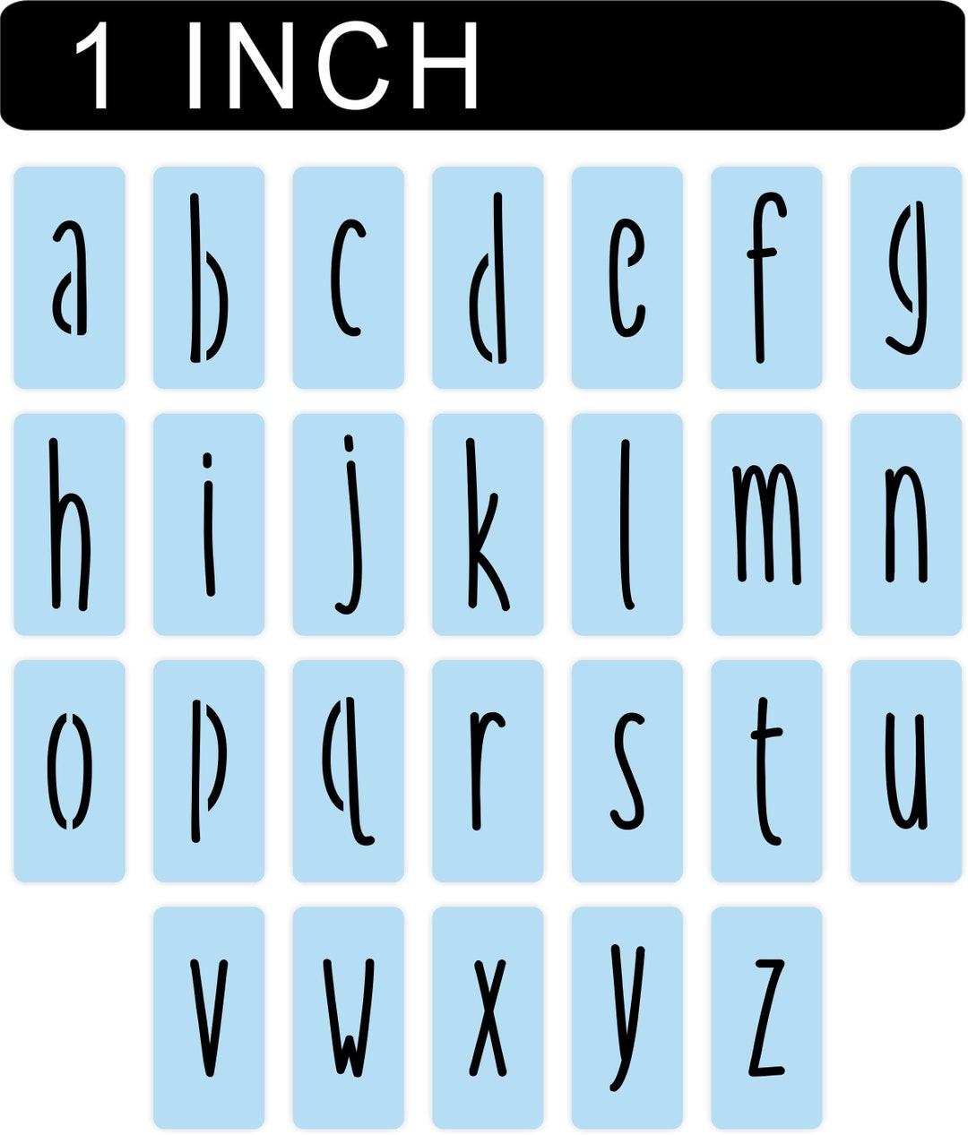 1 Inch Farmhouse Stencil Letters Lowercase Reusable Paint Your Own Wood ...