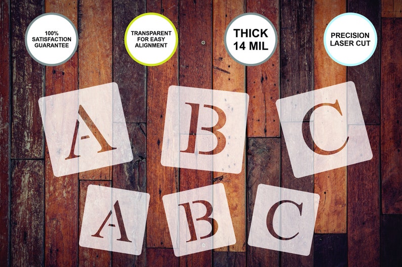 Times New Roman Letter Stencil Kit Reusable Stencils 2 - Etsy