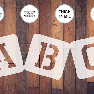 Varsity Alphabet Letters Stencil Kit - Reusable - Choose Your Size ...