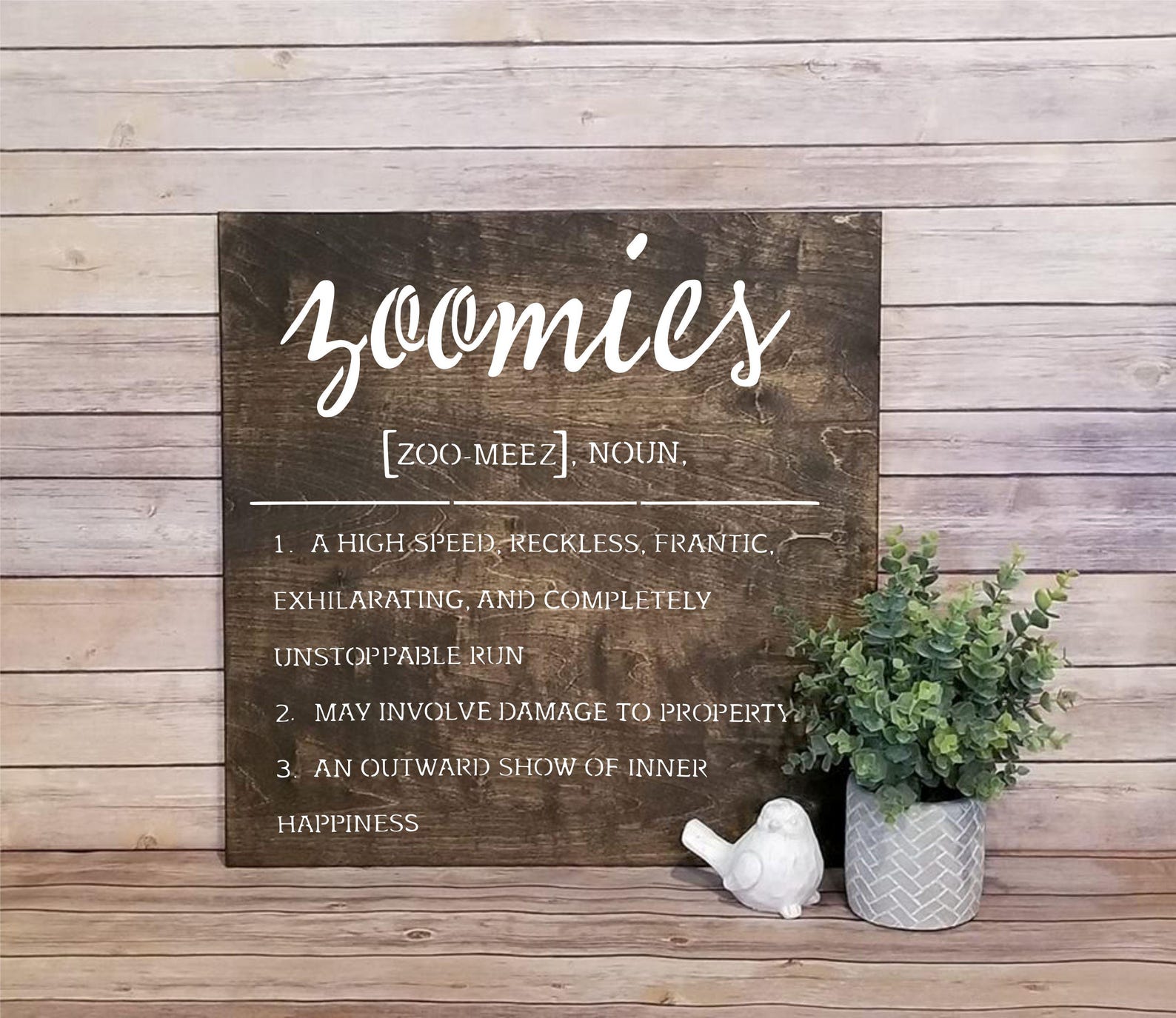 Zoomies Painting Stencil, Home Decor Sign Template, Dog Decor, Pet Sign ...