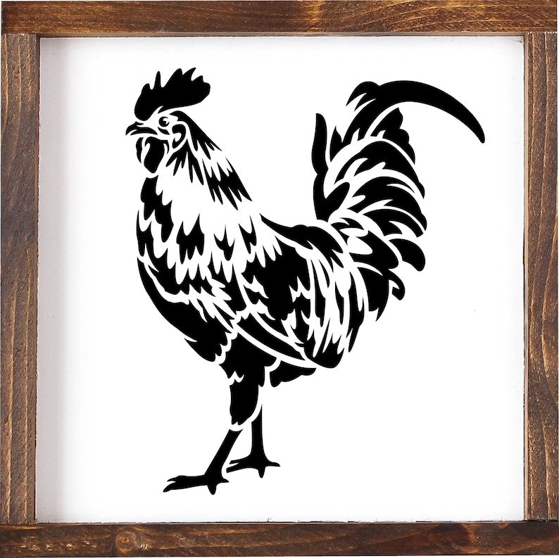 Rooster Stencil Pinta tu propio letrero de madera - Etsy España
