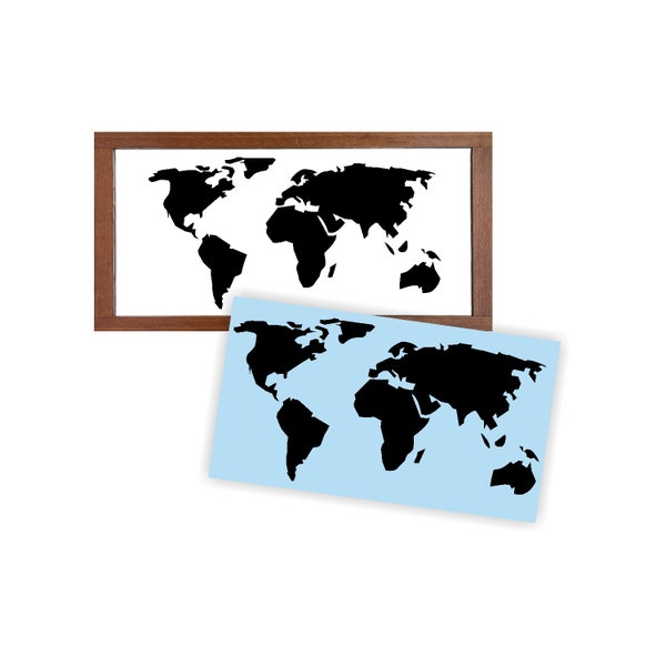 World Map Stencil - Etsy