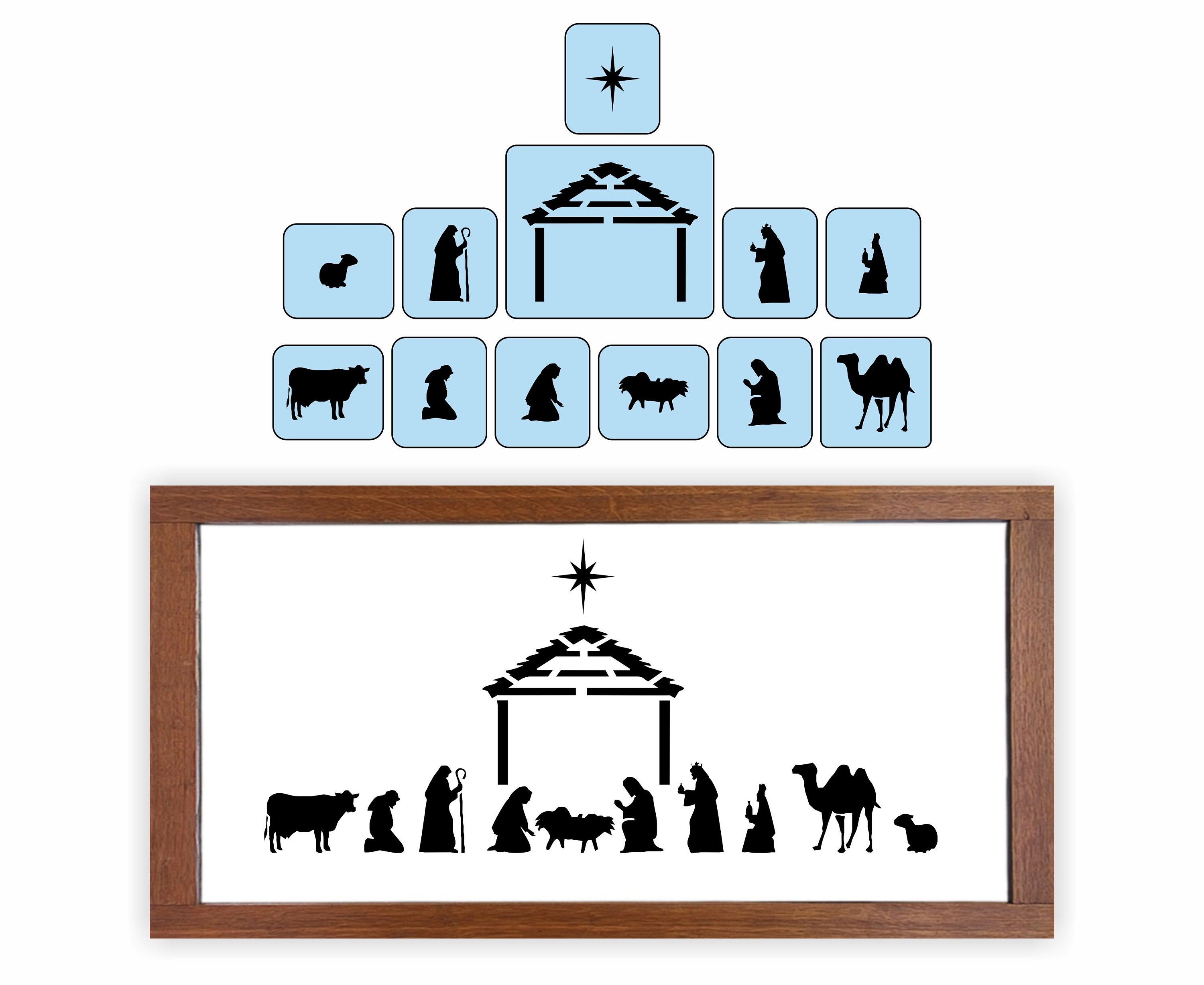 Nativity Mini STENCILS Super Bundle Reusable Stencil for | Etsy