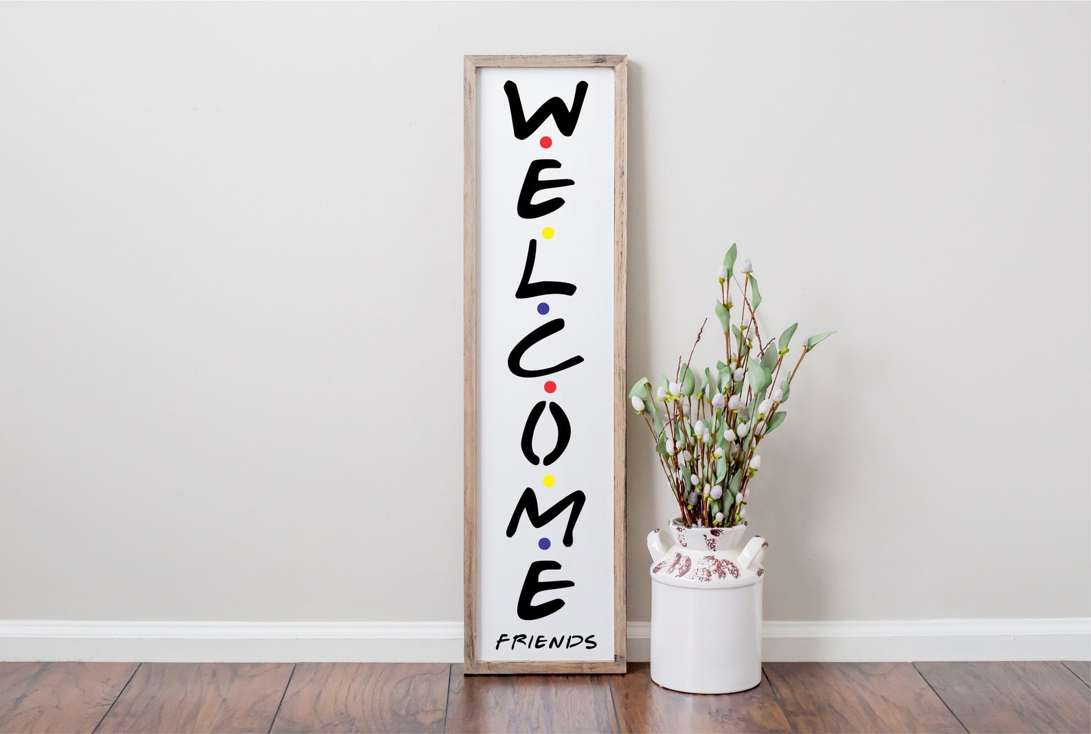 Welcome Friends Stencil Porch Sign Kit - Reuseable - Vertical - Etsy