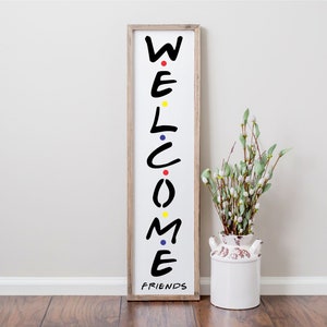 Welcome Friends Stencil Porch Sign Kit - Reuseable - Vertical - Etsy
