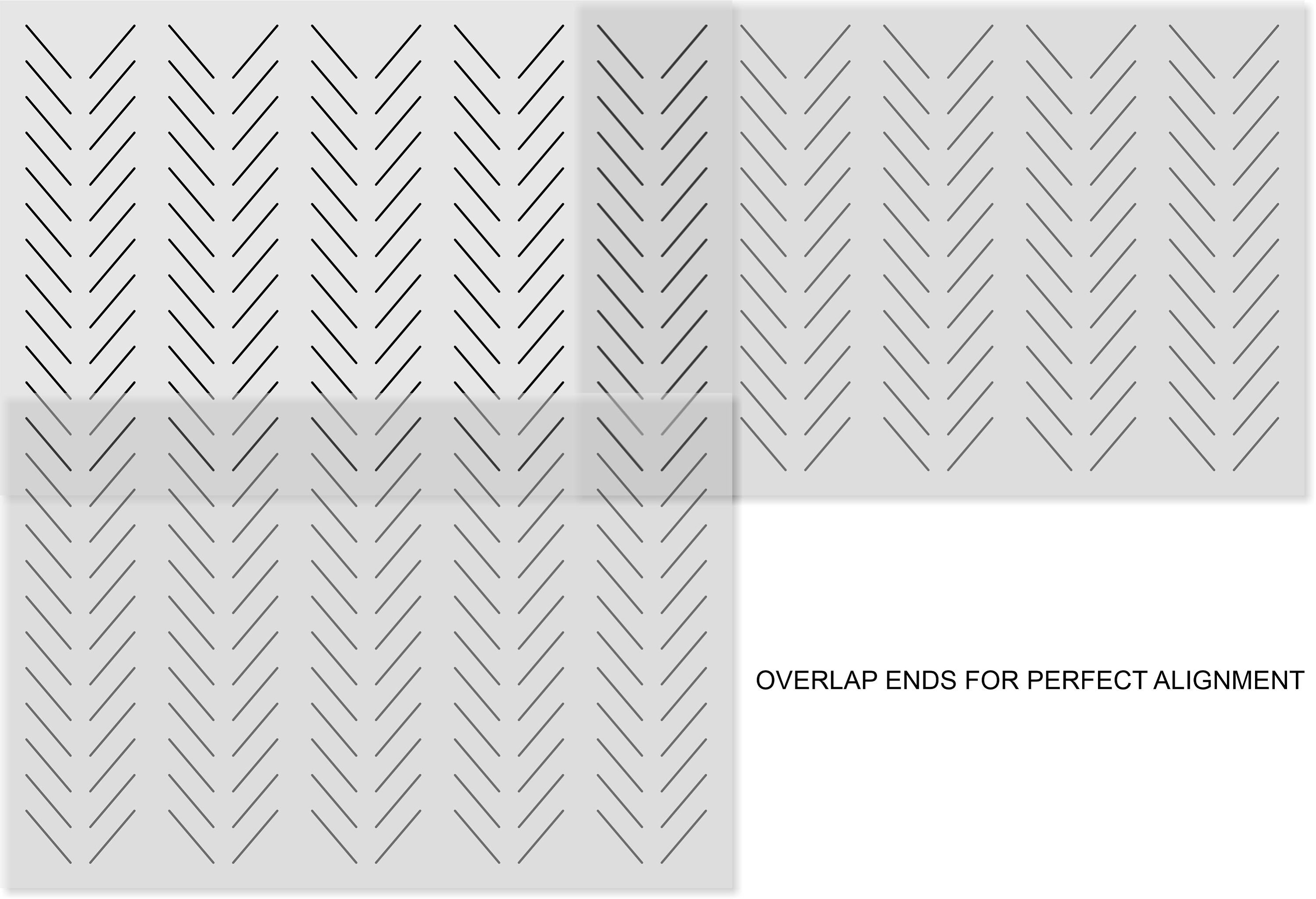 Herringbone Stencil | Wall & Furniture Stencil | Scandinavian Pattern ...