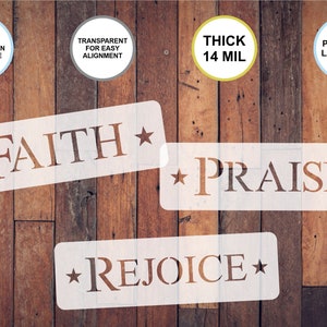 Religious Words Shelf Sitter Stencil Kit, Reusable Stencils, Paint Your ...