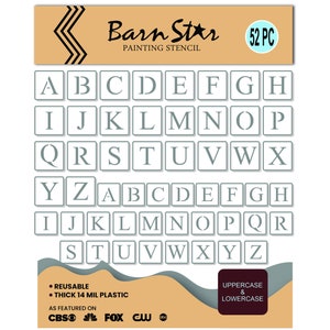 Times New Roman Letter Stencil Kit Reusable Stencils 2 Sized Alphabets ...