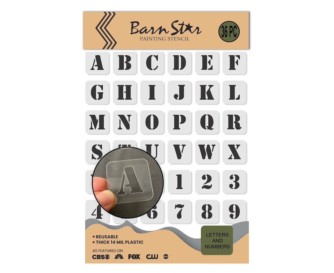 Army Stencil Font Letters - Reusable Stencils - Full Military Alphabet ...