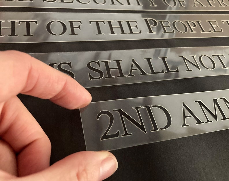 2nd Amendment Reusable Stencil Kit, Paint Your Own Wood Sign, 4th of July Wall Decor, Patriotic ...