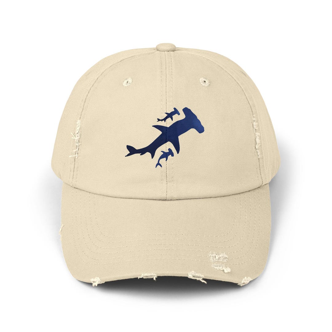 Distressed Hammerhead Shark Hat, Ocean Lover Gift - Etsy