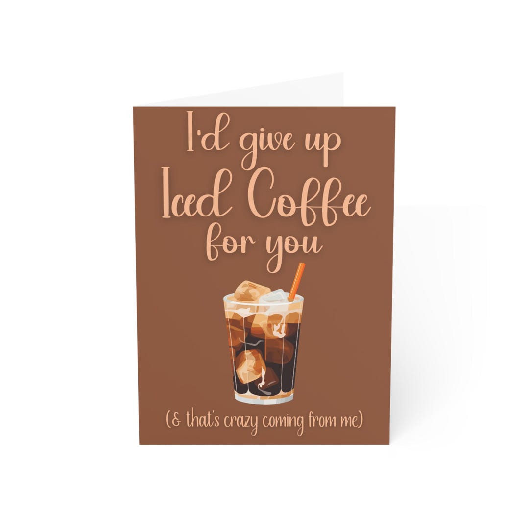 Iced Coffee Lover Greeting Card - Etsy