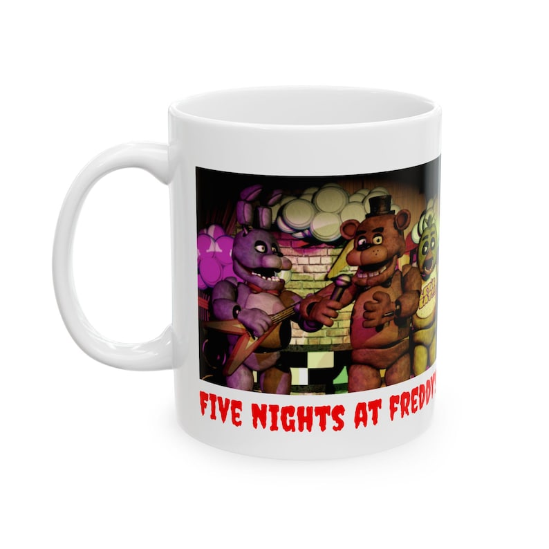 Five Nights at Freddy's Ceramic Mug, Custom FNAF Cup, Gamer Gift, Video ...