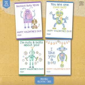 Robot Valentine Cards, Science Valentine Cards, Girl Robot Valentine ...