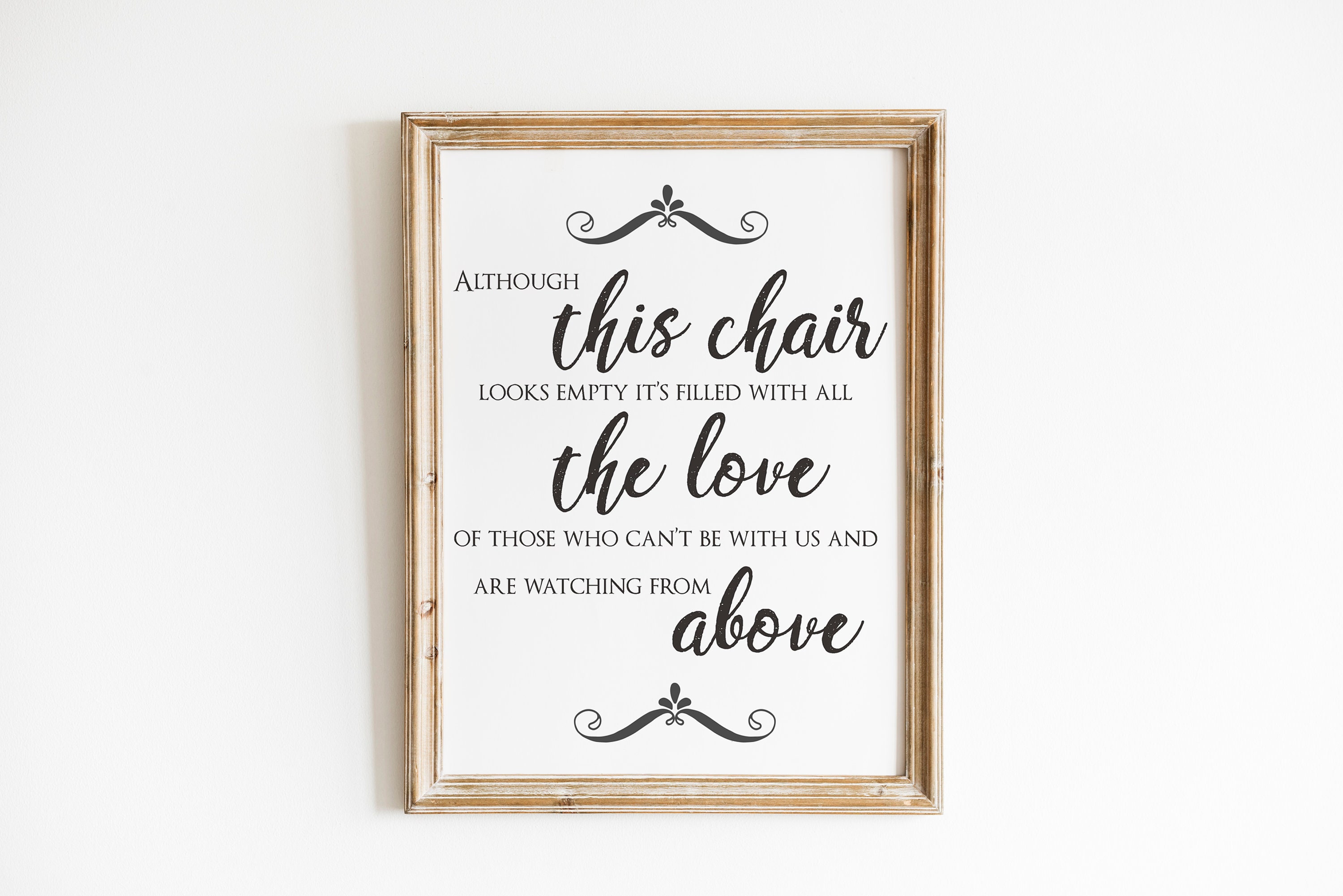 Wedding Memorial Chair Sign in Memory of Sign Graduation - Etsy Canada