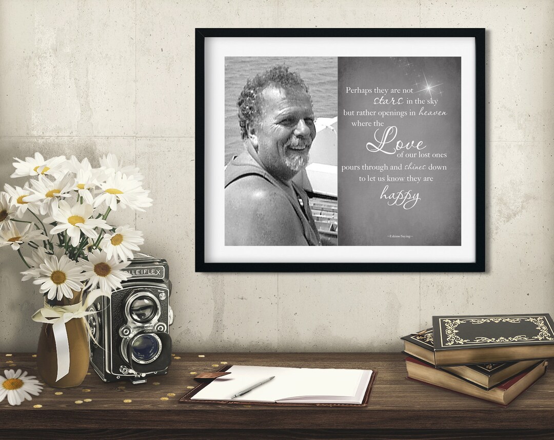Personalized Memorial Poster With Photo, Personalized Memorial Gift ...