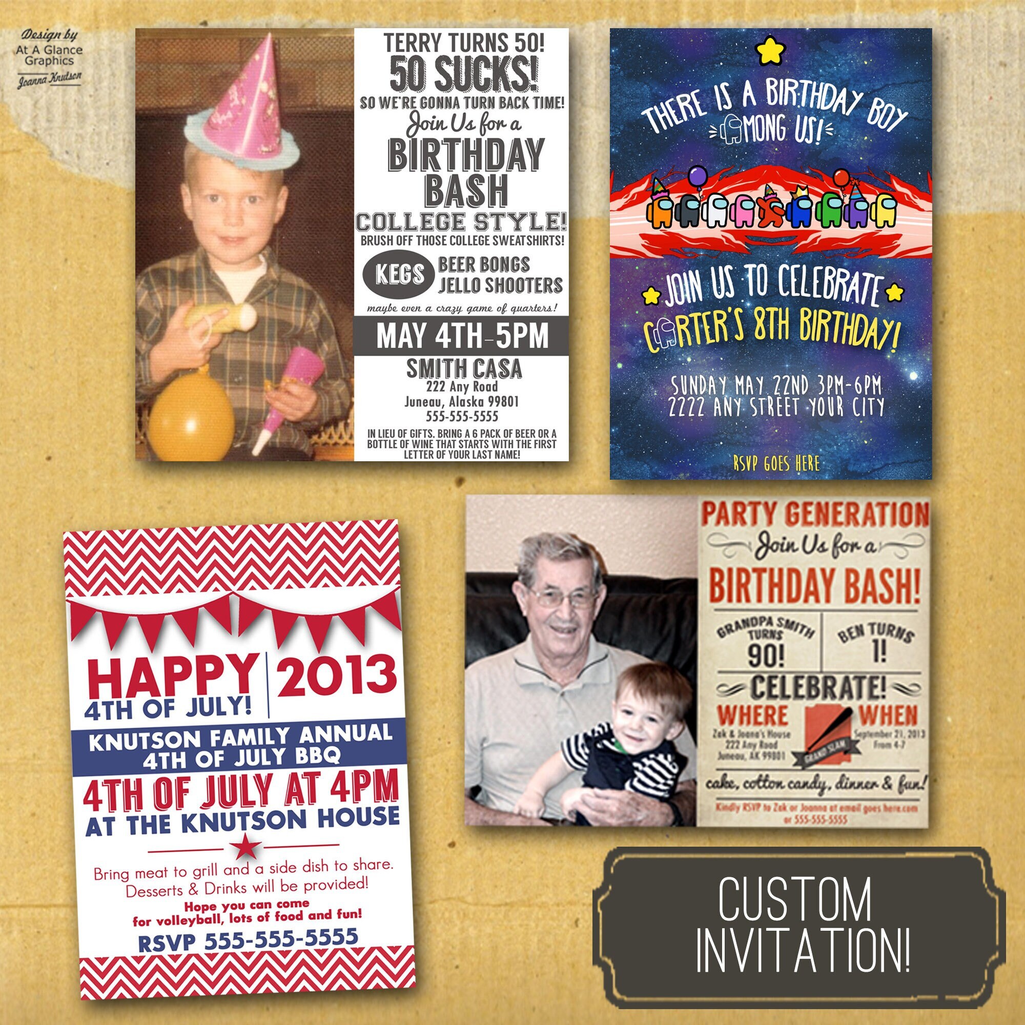Graphic Design Birthday Invitation