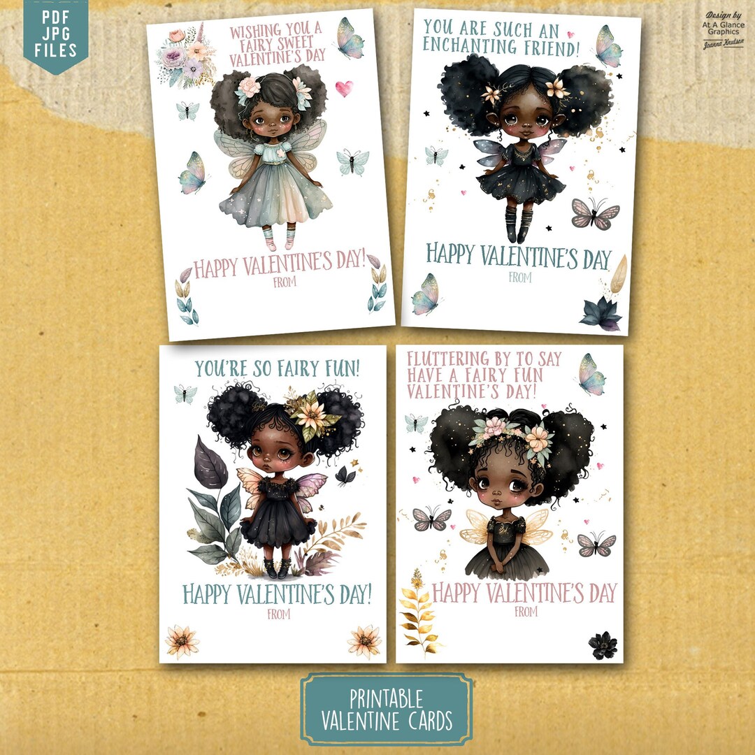 Fairy Valentine Cards, African American Valentines, Magical Valentines ...