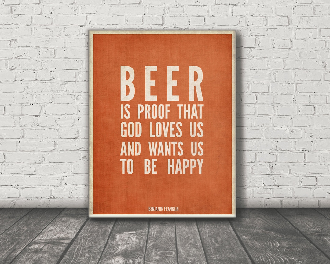 Beer is Proof Wall Art, Home Bar Art Print, Bar Print, Bar Decor, Beer ...