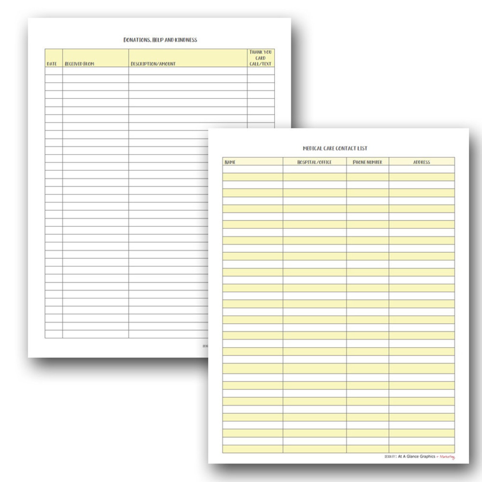 Cancer Care Forms, Cancer Care Organizer, Cancer Care Binder, Cancer ...