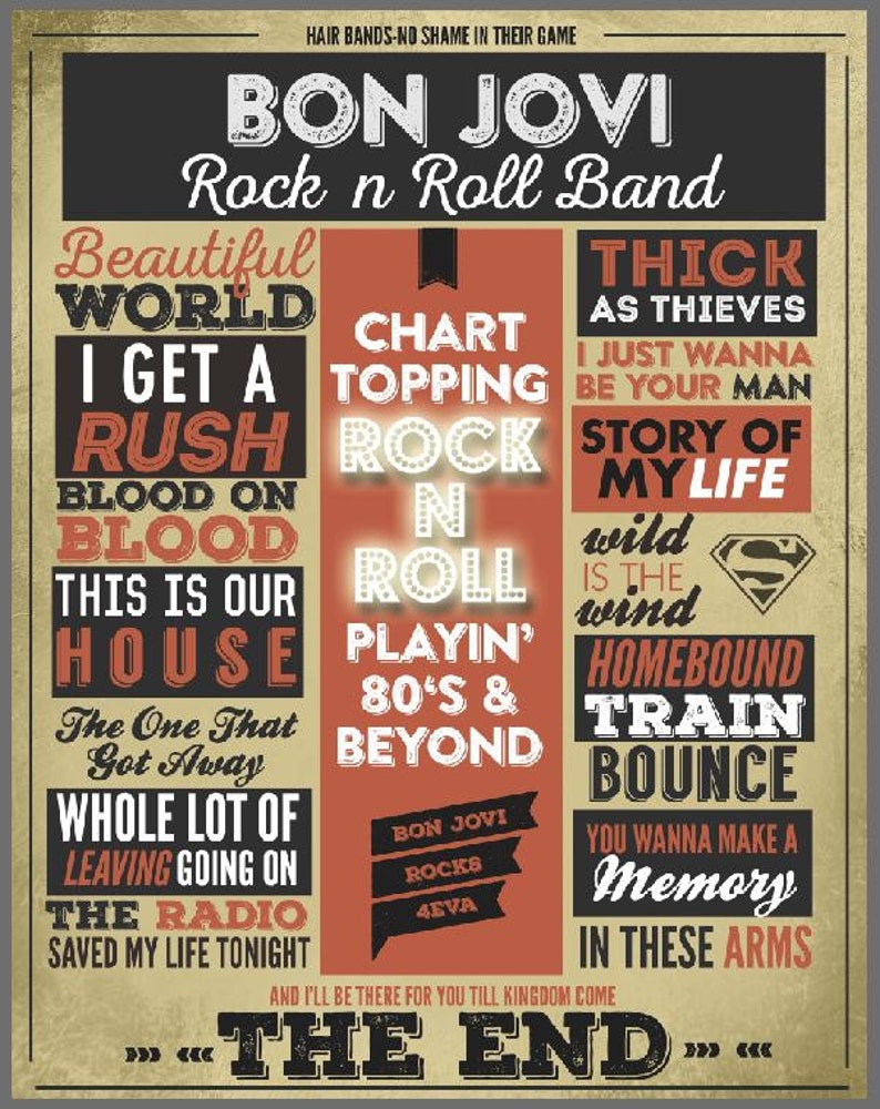 Favorite Song Gift, Favorite Singer or Band Gift, Music Lover Gift ...