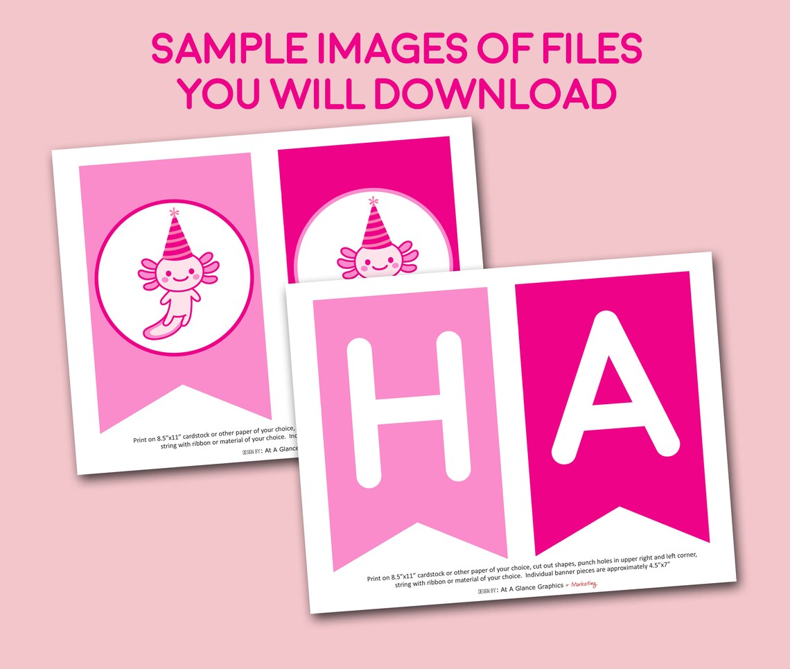 Axolotl Birthday Banner Axolotl Banner Axolol Birthday Party - Etsy