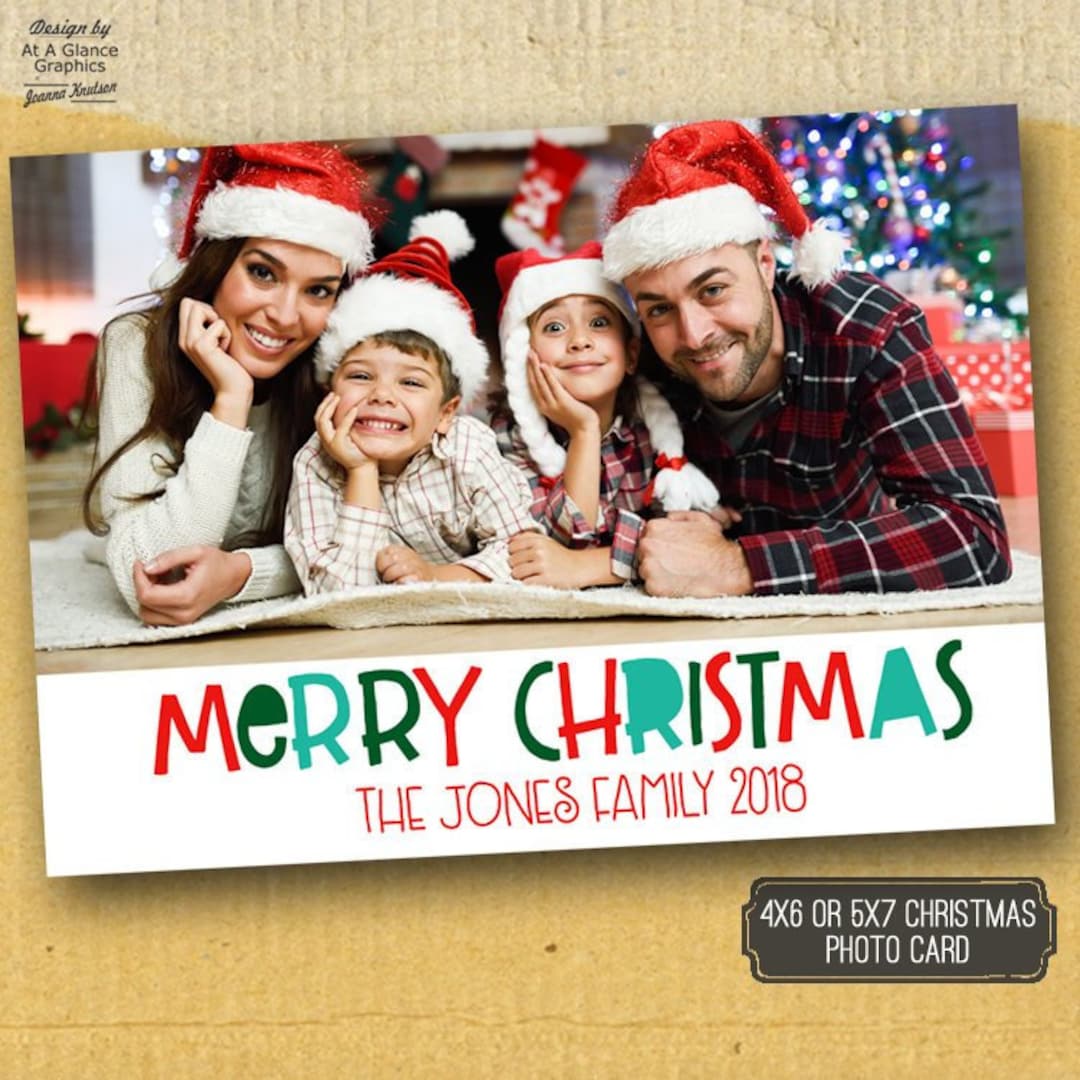 Christmas Photo Card Fun Christmas Photo Card Personalized Christmas ...