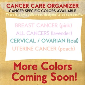 Cancer Care Forms, Cancer Care Organizer, Cancer Care Binder, Cancer ...