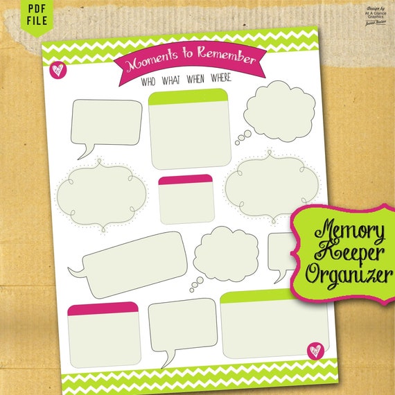 Memory Keeper Page Memory Organizer Page Things Kids Say | Etsy