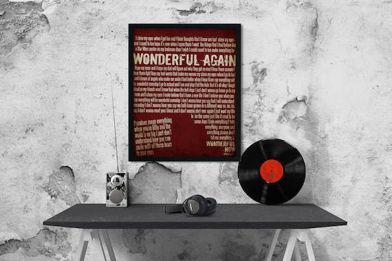 Everclear Song Quotes Teenage Angst Print. Teen Wall Decor. Rock Music