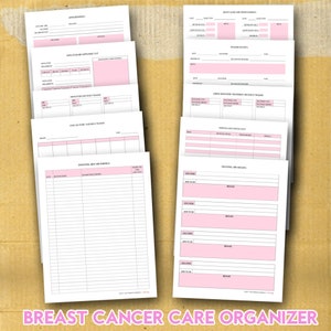 Cancer Care Forms, Cancer Care Organizer, Cancer Care Binder, Cancer ...