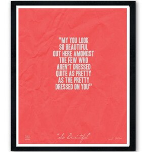 Pretty Dressed on You Poem Art Print, Poetry Wall Art, Typography Art ...